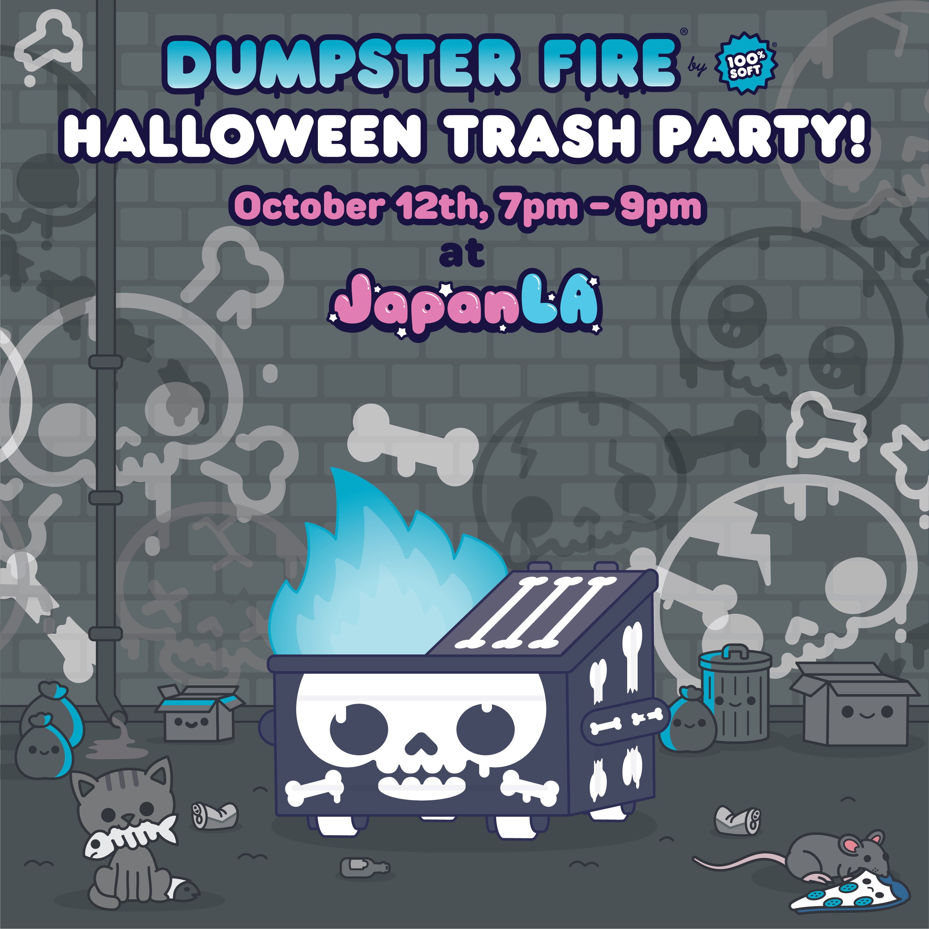 LET'S GET TRASHED-- at the 100% Soft Halloween Trash Party 🥳 – JapanLA