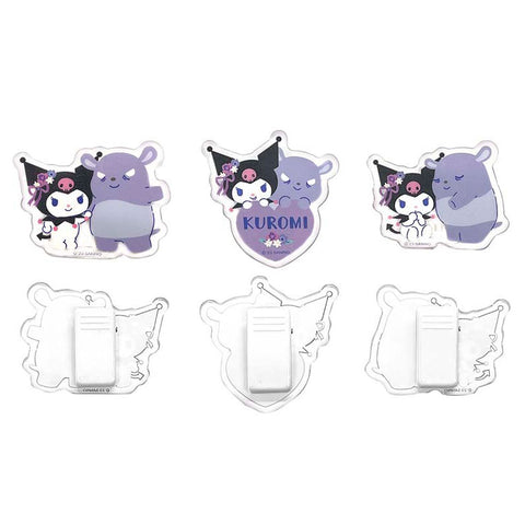 Kuromi Flower Ribbon Clip Set – JapanLA