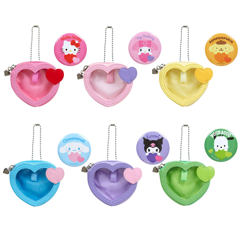 Sanrio Colorful Heart Mini Pouch and Badge – JapanLA