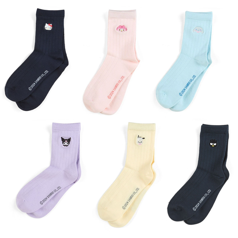 Sanrio Classic Embroidered Crew Socks – JapanLA