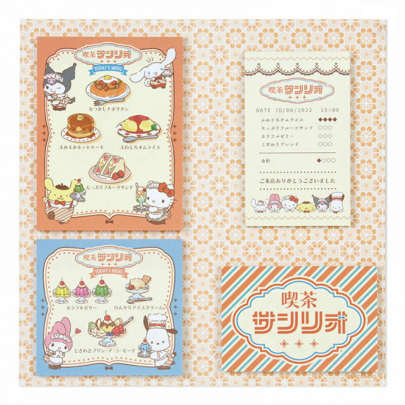 Sanrio Retro Cafe Menu Memo Pad Set – JapanLA